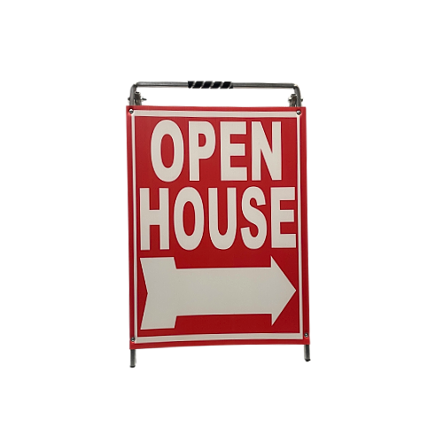 Real Estate Open House Sign Metal A-Frame Kit | 5 Pack | MOD | Red | eBay