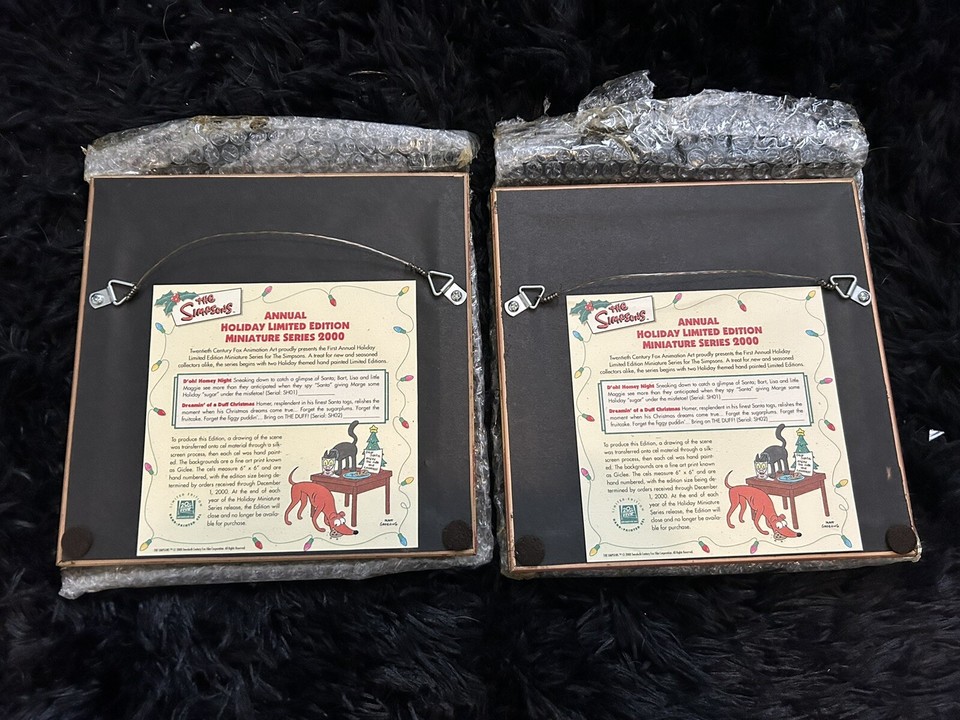 Super Rare Simpsons Christmas Hand Painted Fox Employee Cels Limited To ...