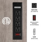 Industrial TV Stand with Power Outlet for 75" TV TV Table w/ 3-Tier ...