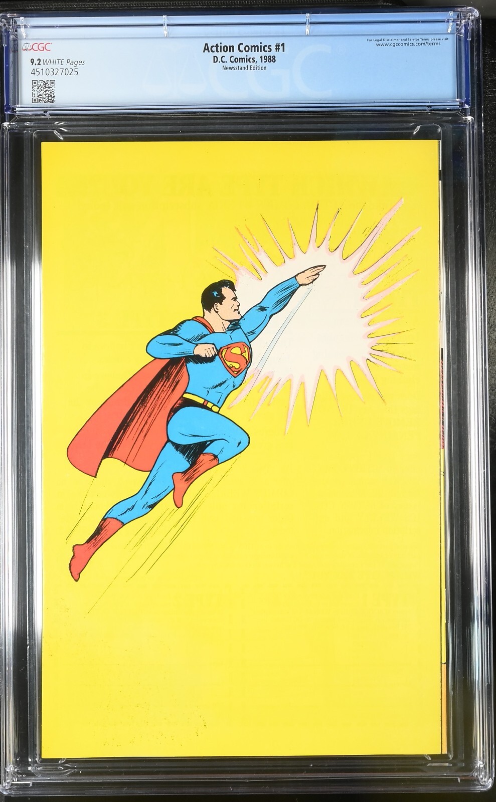 Action Comics #1 CGC 9.2 1988 Reprint Newsstand DCU Superman 1 ...