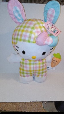 Hello Kitty 26” Easter Greeter ~ Plush Bunny ~ Exclusive ~ NWT ~ Decor ...