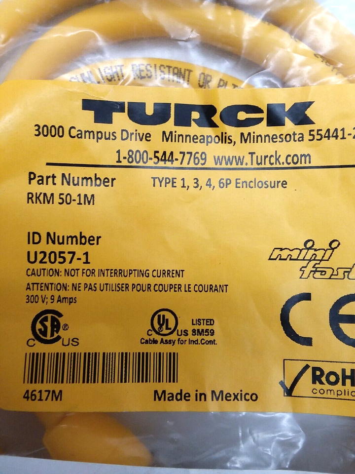 Turck RKM-50-1M Cable Assembly | eBay