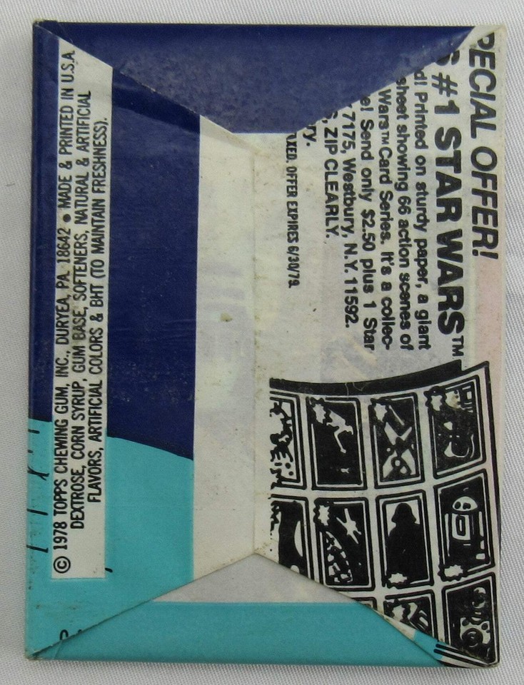 Vintage Topps 1977 Star Wars 5th Series Sealed 1 Unopened Wax Pack ...