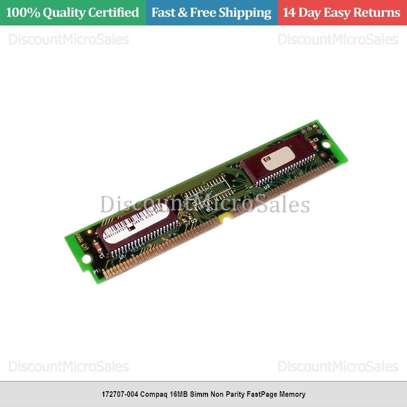 172707-004 Compaq 16MB Simm Non Parity FastPage Memory | eBay