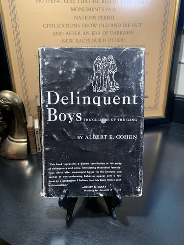 Delinquent Boys The Culture of the Gang by Albert K. Cohen 1955 RARE HC ...