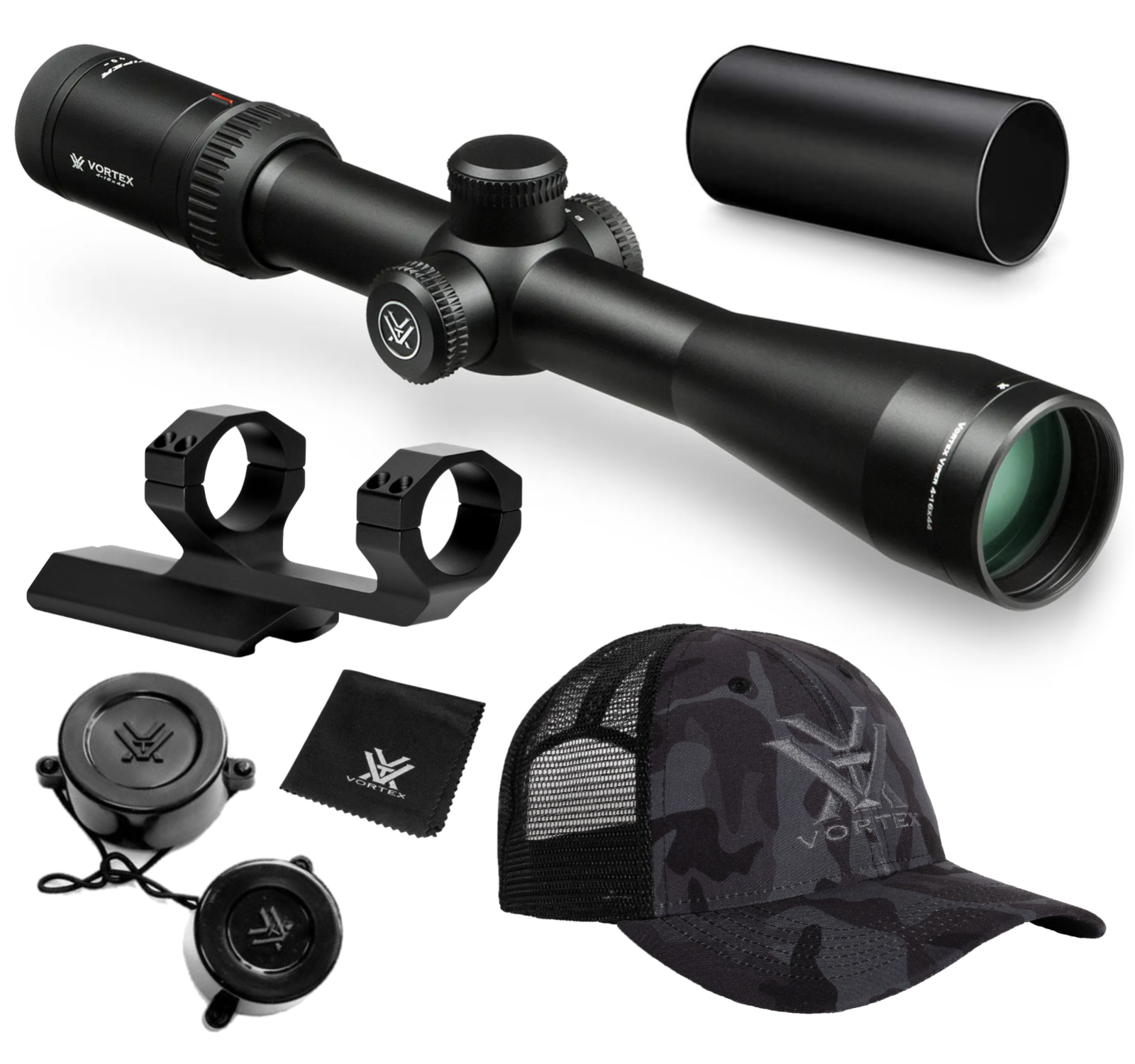 Vortex Optics Viper HS 4-16x44 SFP Riflescope w/ Cantilever Mount & Hat ...