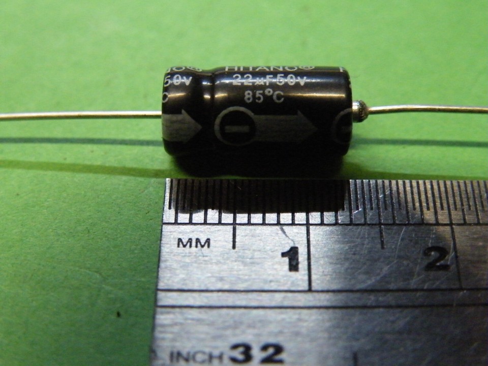 10 Pcs Axial Electrolytic Capacitor 50V 22uF Amplifier Cathode Bypass ...