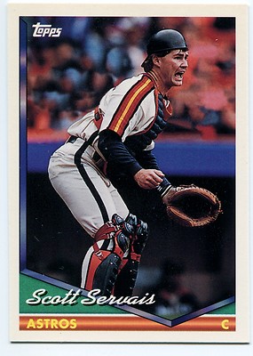 1994 Topps SCOTT SERVAIS #674 Rare Blank Back Error Houston Astros SP ...