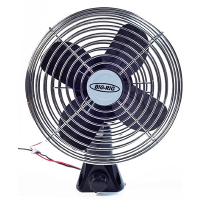 7" CAB/SLEEPER CHROME MULTIP SPEED 12V FAN; TRUCK; KENWORTH DASH/WALL ...