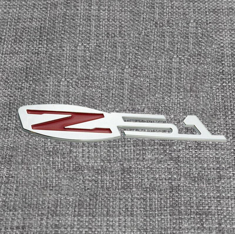 For Z51 Emblem Badge "C6 Z06 VETTE STYLE" 3D Sticker Chrome Red -1X | eBay
