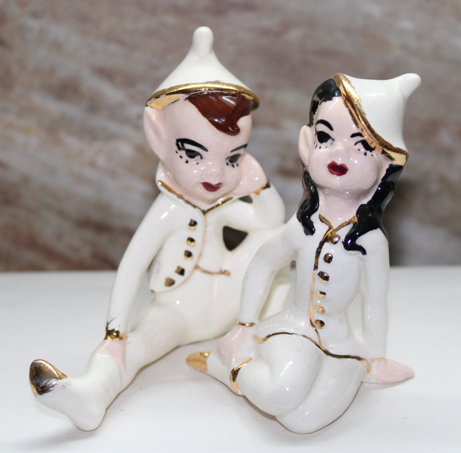 Vintage Mid Century 2 Pixie Elves Elf Kitsch Christmas Japan | eBay