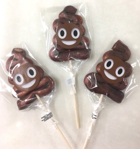 5 X-LARGE EMOJI POO LOLLY - SUGAR CANDY GIFT SWEET BUFFET EMOJI POOP ...