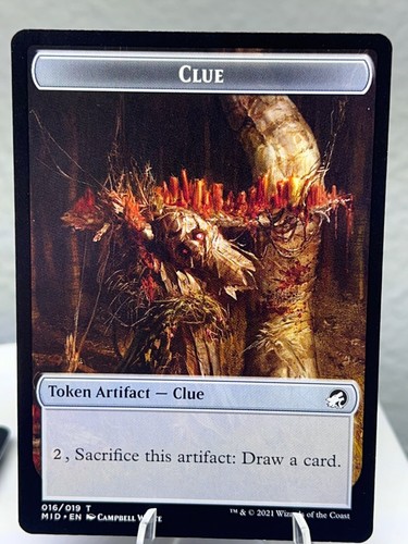 Clue Token 016/019 NM/M Midnight Hunt MID Magic the Gathering MTG | eBay