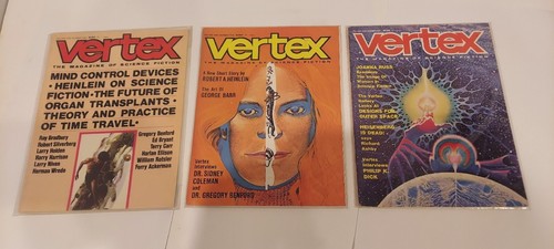 3 VERTEX THE MAGAZINE OF SCIENCE FICTION FEBRUARY 1974 ISSUE #1,5,6 Mind Control | eBay