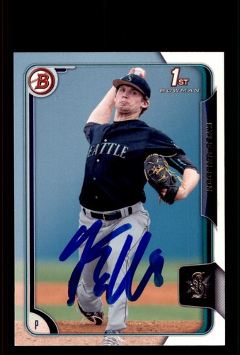 Signed Baseball Card Auto Kyle Wilcox 2015 Bowman Draft #72 Seattle ...