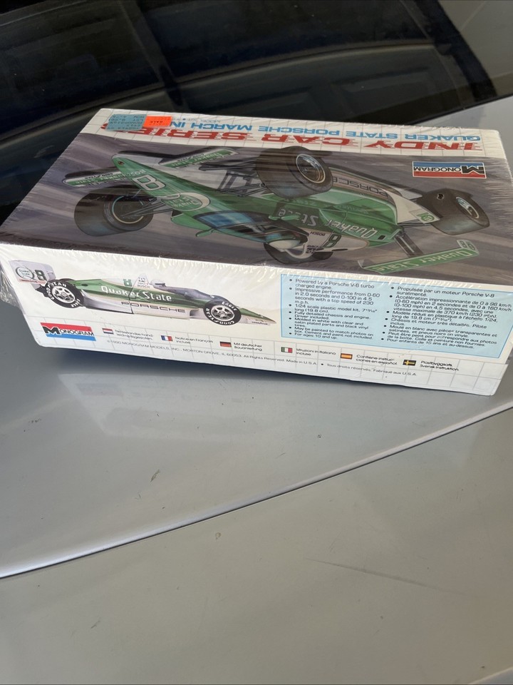 Monogram #2913 Quaker State Porsche March Indy Car 1/24 Scale Model Kit ...