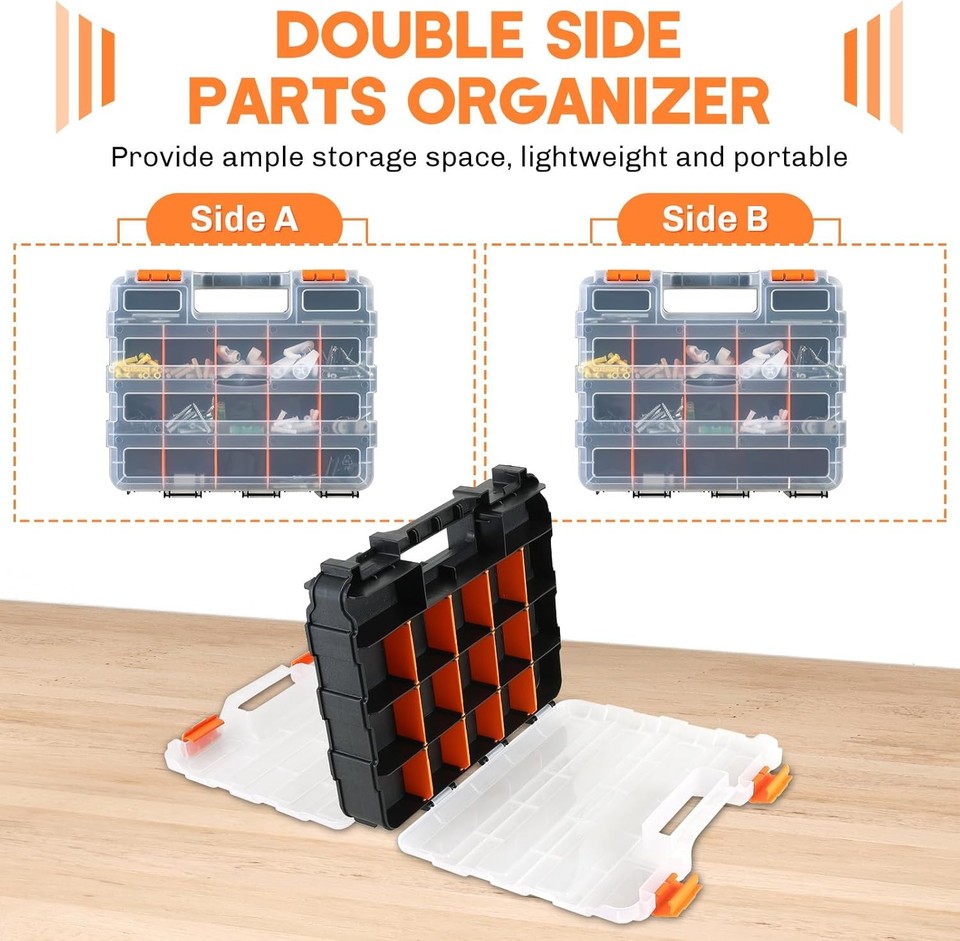 Small Parts Organizer | Storage Case Tools Box Organizer 34 ...