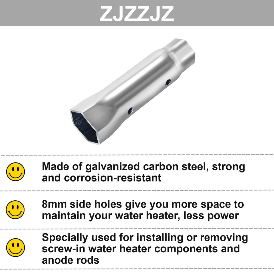 RV Water Heater Element Wrench Socket,Dual Hex Wrench Removal Tool for ...