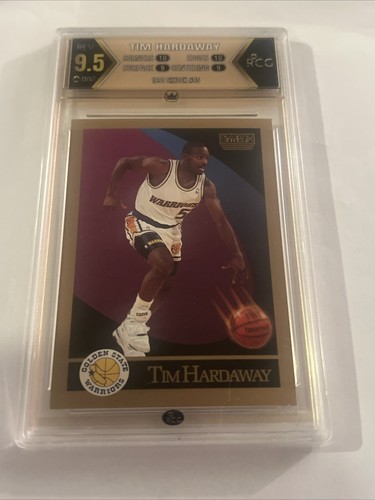 1990-91 Skybox #95 Tim Hardaway RC Rookie Card Warriors GRADED RCG 9.5 ...