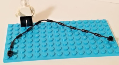 LEGO Minifigure Climbing Rope BLACK String with Grips and End Studs 21L ...