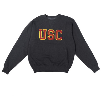 Heritage USC Trojans Sweater L Sweatshirt Charcoal Crewneck Long Sleeve ...