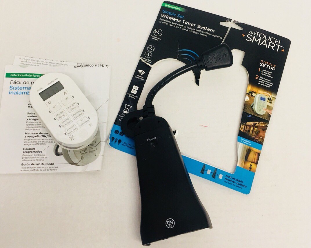 My Touchsmart 35167 White Wireless Grounded Outdoor Dual-Outlet Timer | eBay