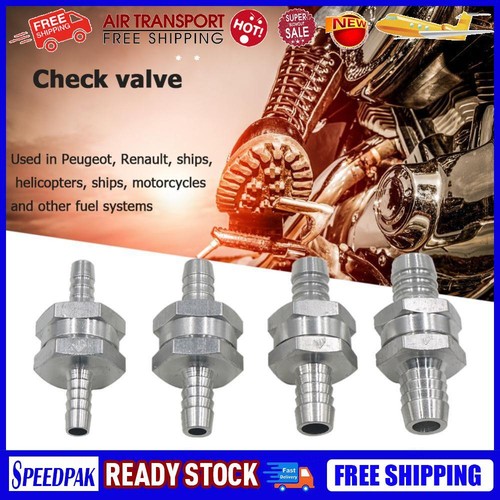 Aluminium Alloy Fuel Non Return Check Valve One Way Petrol Diesel for ...