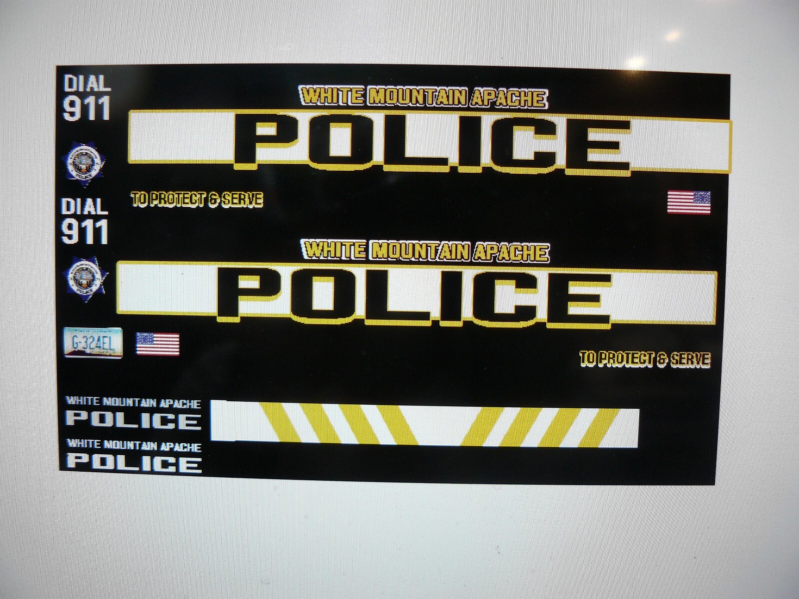 White Mountain Arizona Apache Tribal Police Car Decals 1:64 2 for 1 ...