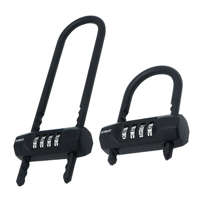 4 Digit Adjustable D Shape Lock Bike Motorcycle Shed Security Short ...