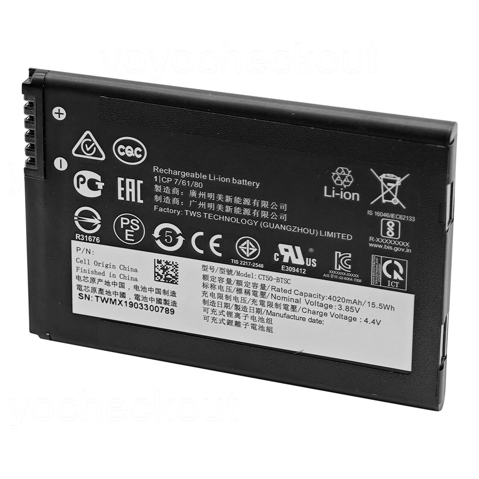 4020mAh Battery CT50-BTSC For Honeywell 318-055-012 318-055-018 318-055 ...