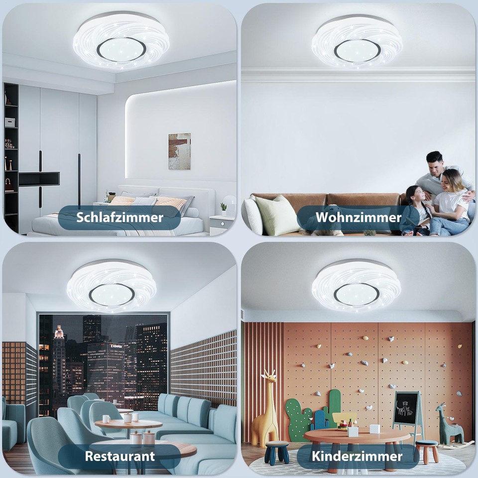 LED Ceiling Light 18-48W Panel Down Light Bathroom Kitchen Living Room ...