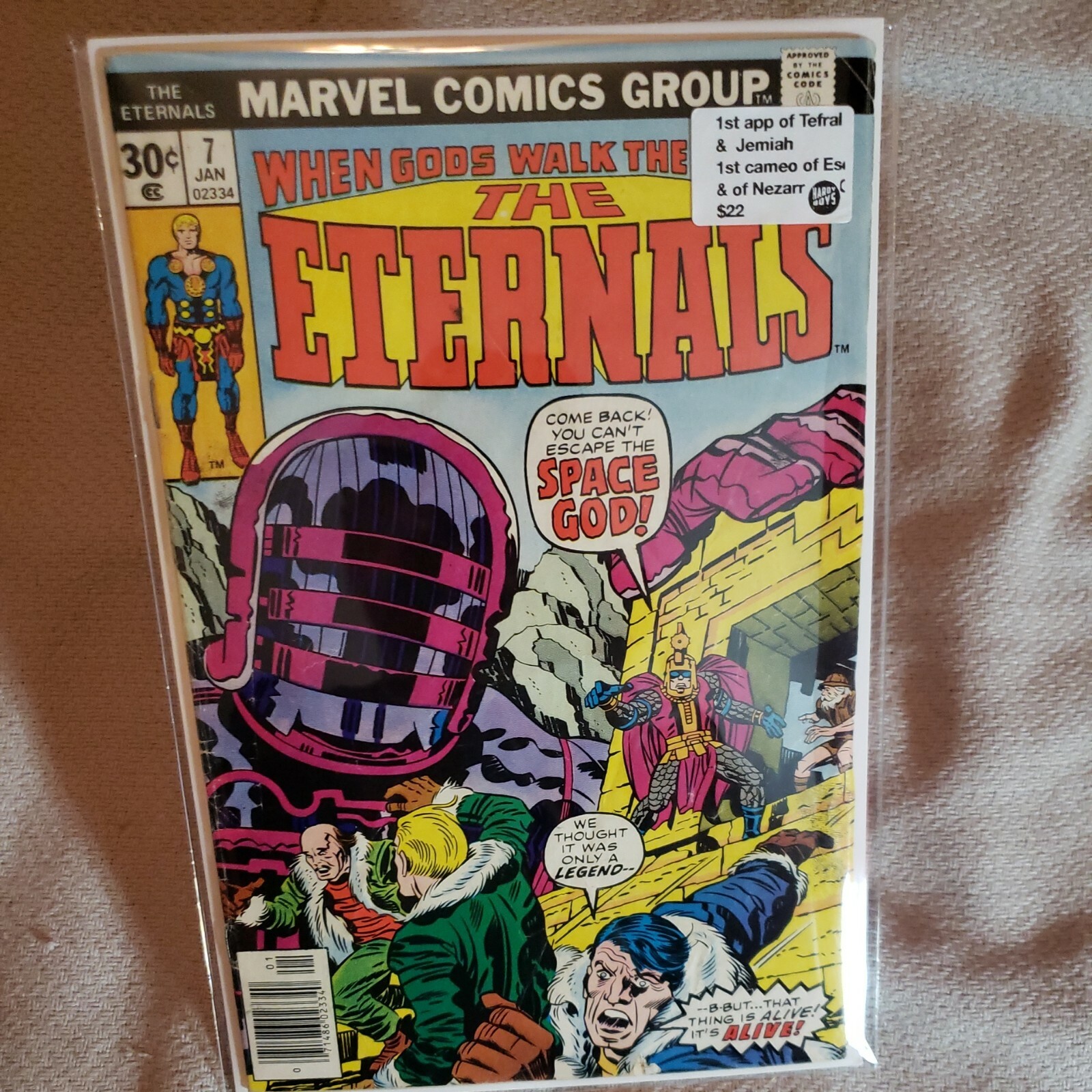 Eternals #7 - 1st Celestials app of Tefral, Jemiah - Cameo of Eson ...