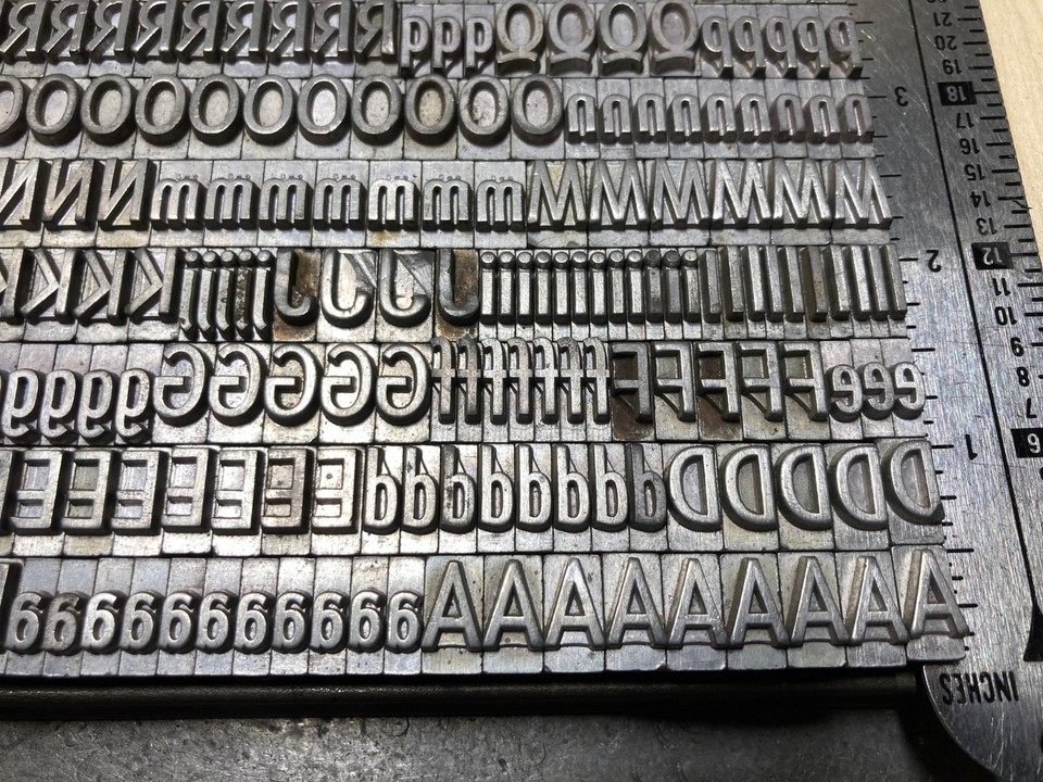 36pt.? - LEAD MONOTYPE FONT - LETTERPRESS - VINTAGE | eBay