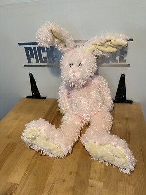 Ganz Clarissa Bunny Plush Pink 25” Soft Stuffed Animal Easter Pink Bow ...