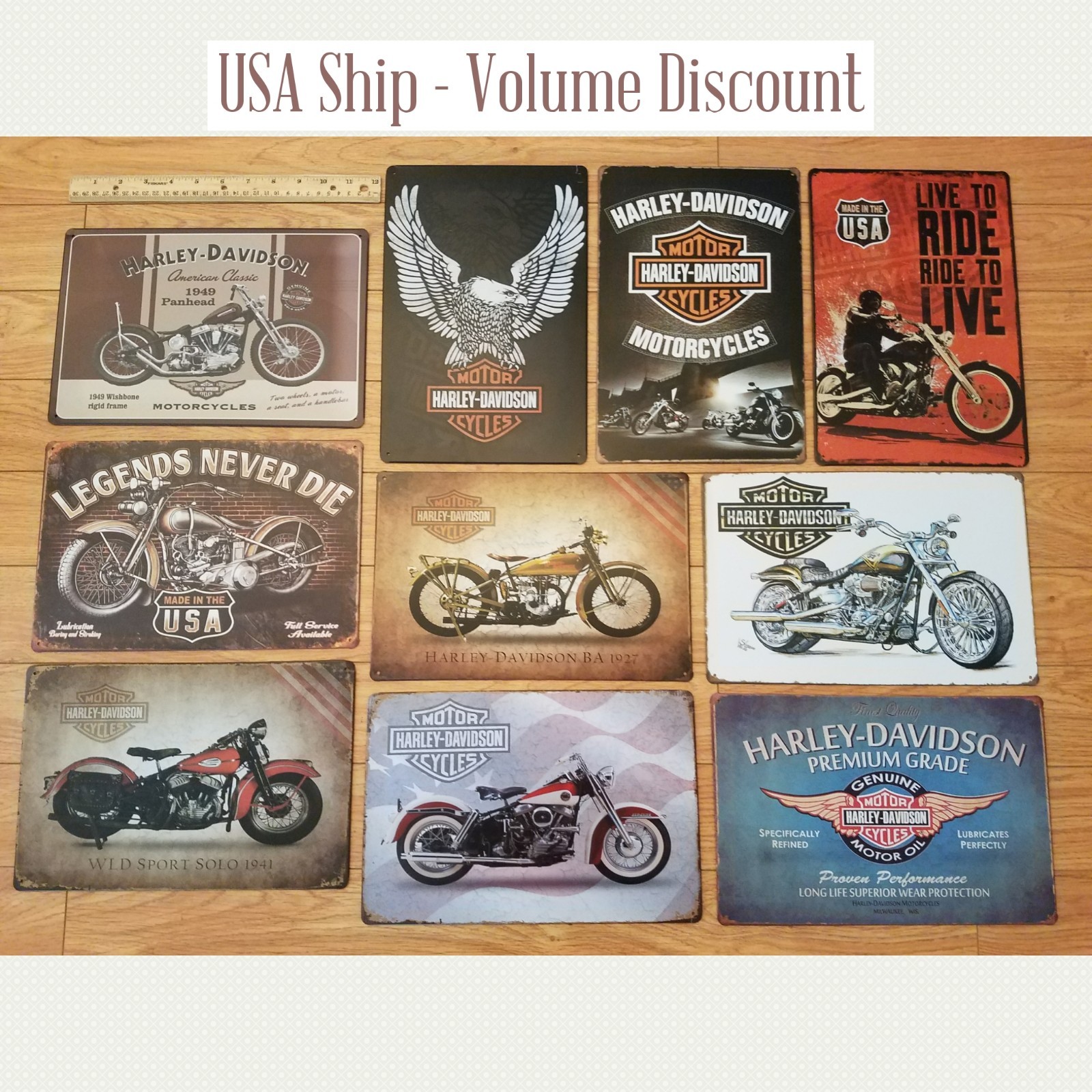 Harley Tin Sign, Harley Davidson Tin Sign, Harley Mancave Sign Harley ...