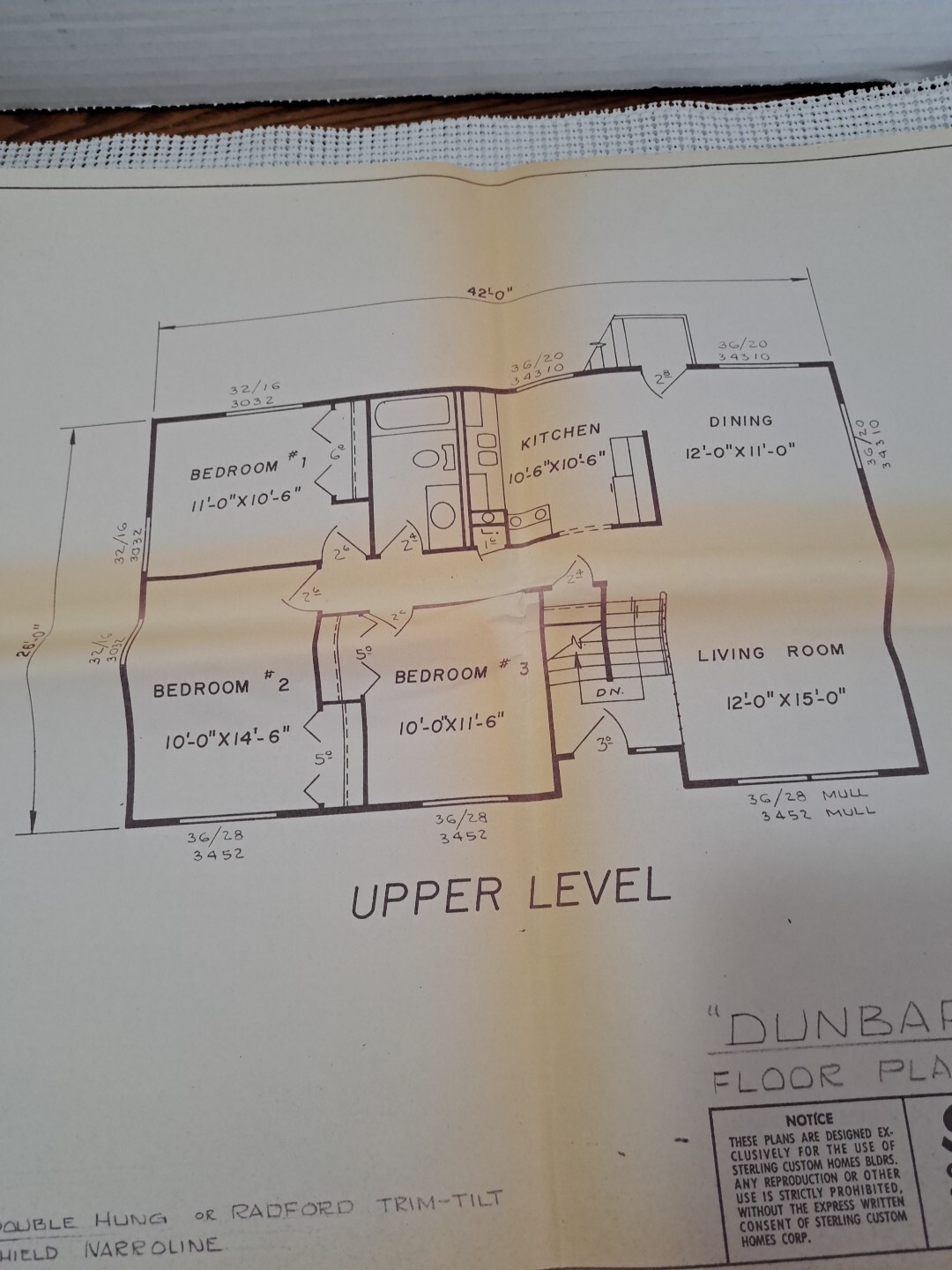 Vtg 1972 Architectural History Dunbar House Plan Blue Prints 4 Sheets ...