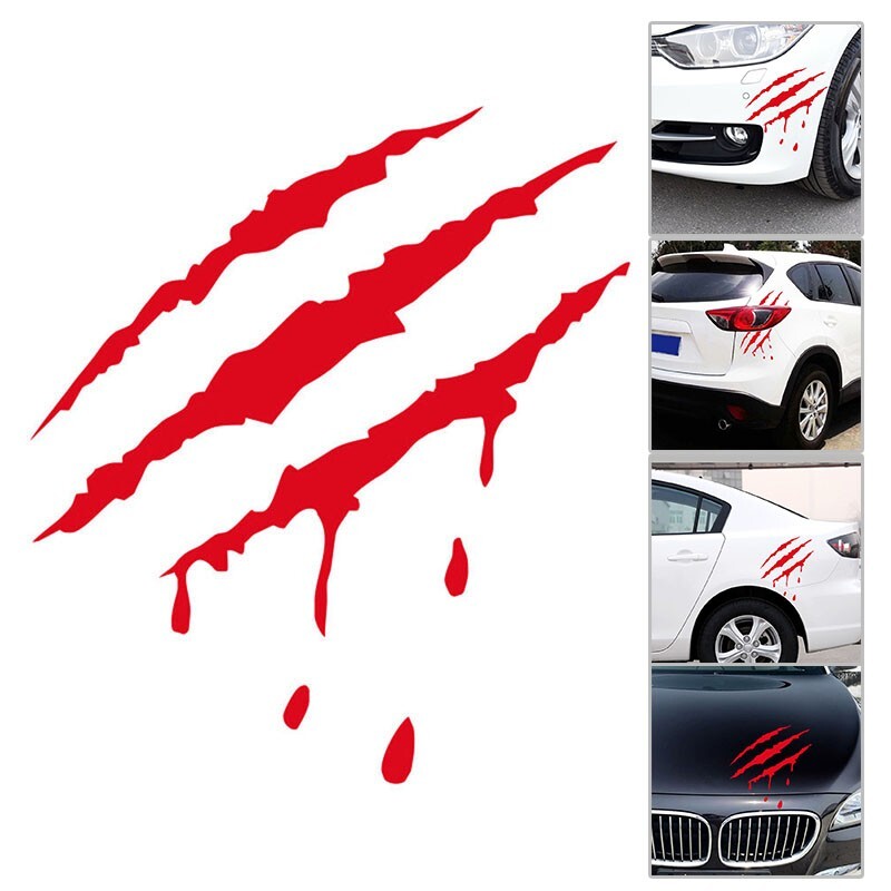 Auto Car Sticker Reflective Monster Scratch Stripe Claw Headlight Vinyl ...