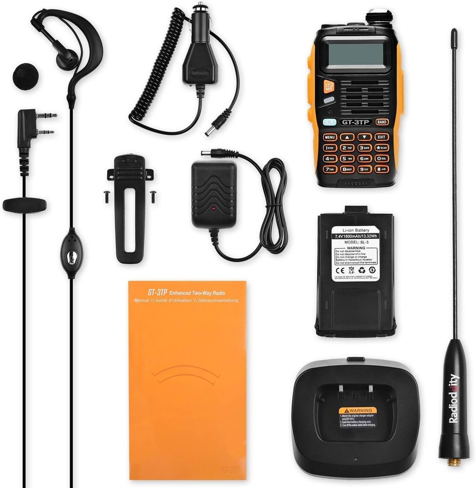 Handheld Police Radio Scanner 2-Way Triple Power Digital Transceiver ...
