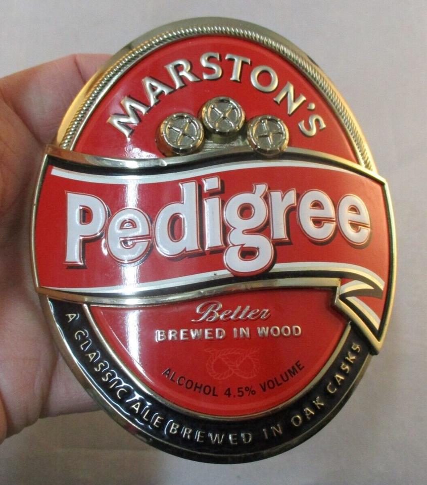 Marston's Pedigree Bitter - Metal Pump Clip Man Cave Display Pub/Bar ...