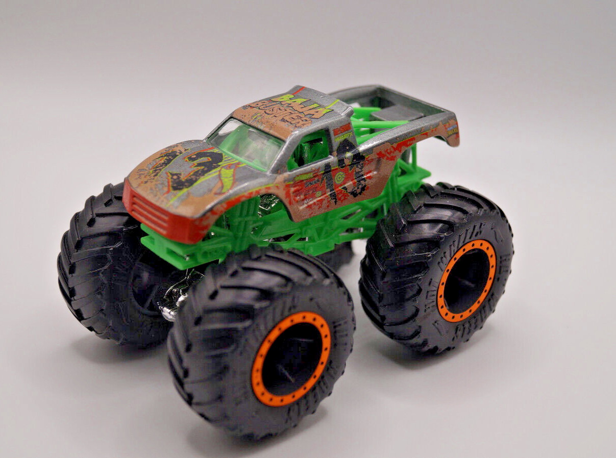 Hot Wheels Monster Jam: Baja Buster Number 13 1:64 Scale Monster Truck ...
