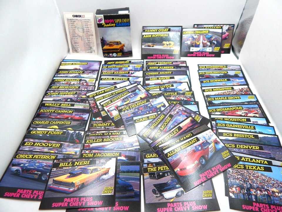 Vtg Autostar 1991 Super Chevy Car Show Trading Card Set Pro Mod Drag ...