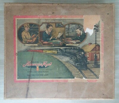 vintage American Flyer WIND UP Toy Train Set in Original Box; 13 Loco ...