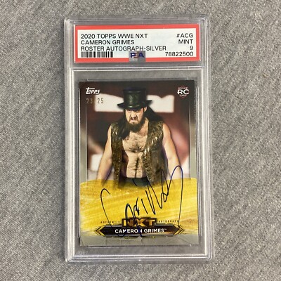 2020 Topps WWE NXT Roster Autographs ACG Cameron Grimes Silver /25 PSA ...