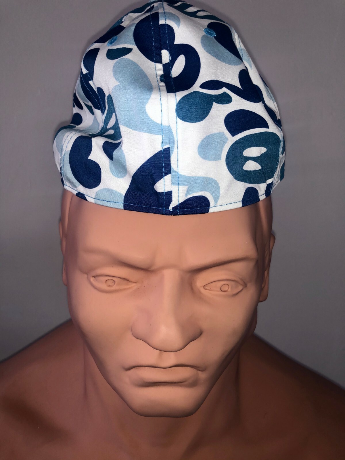 OG BAPE - A BATHING APE Blue BABY MILO Heads Fitted Hat Pharrell BBC ...