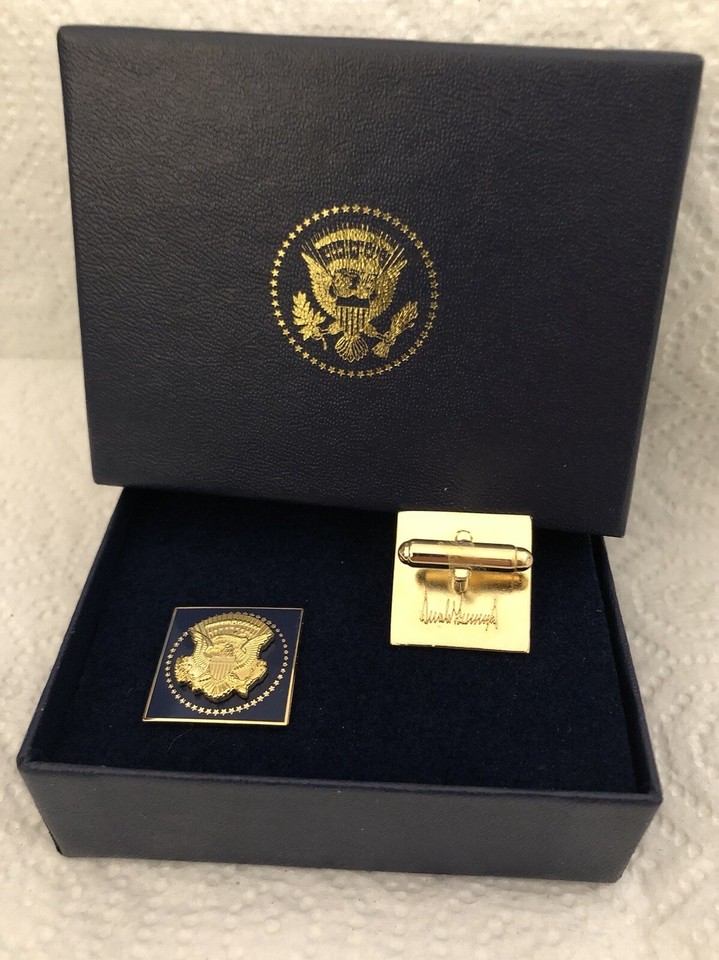 TRUMP 1 PEN GOLD SIGNED EAGLE SEAL BLUE PRESIDENT DONALD MAGA GOP ...