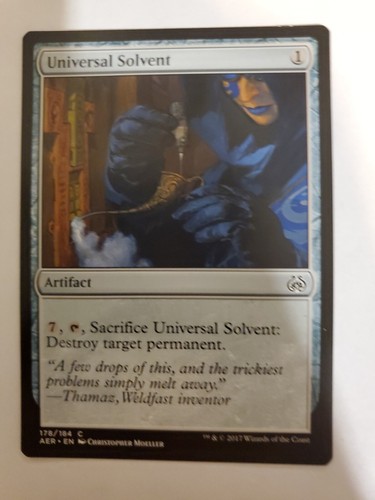 MTG Magic The Gathering Card Universal Solvent Artifact Aether Revolt ...