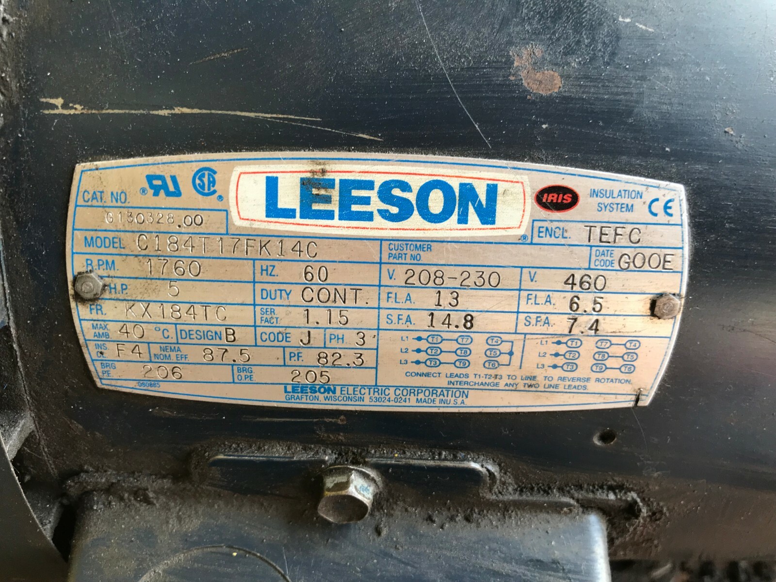 Leeson Hydraulic Pump with Motor 5HP - Item 1004 | eBay