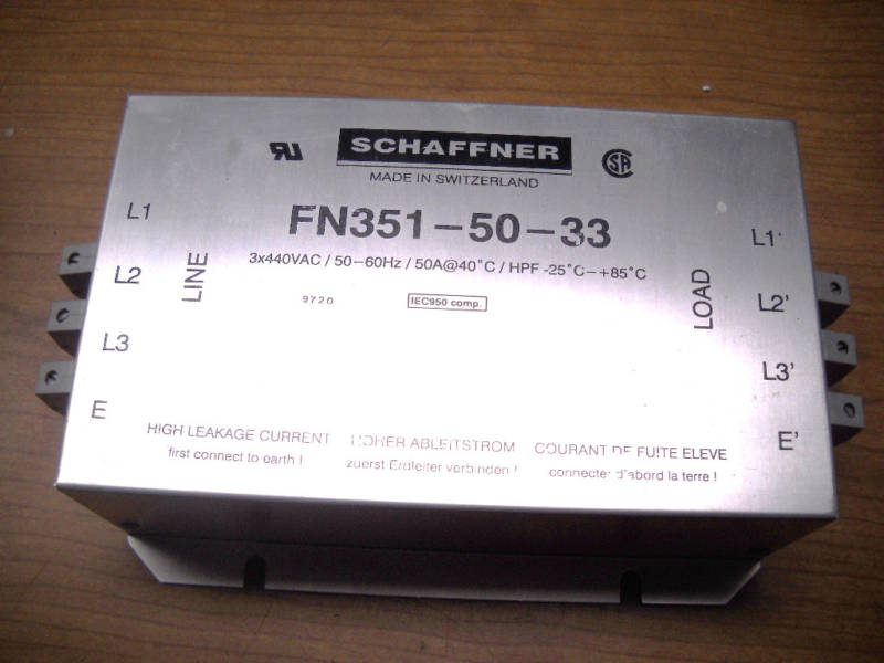 SCHAFFNER FN351-50-33 3-Phase Hi-Power Filter FN3515033 | eBay