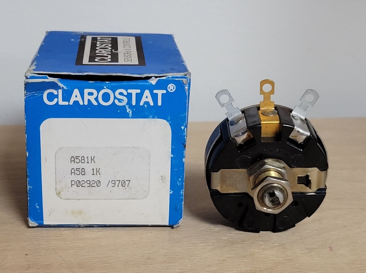 NEW NOS Honeywell Clarostat A58-1K Potentiometer NOS A581K 1,000 ohms 4 ...