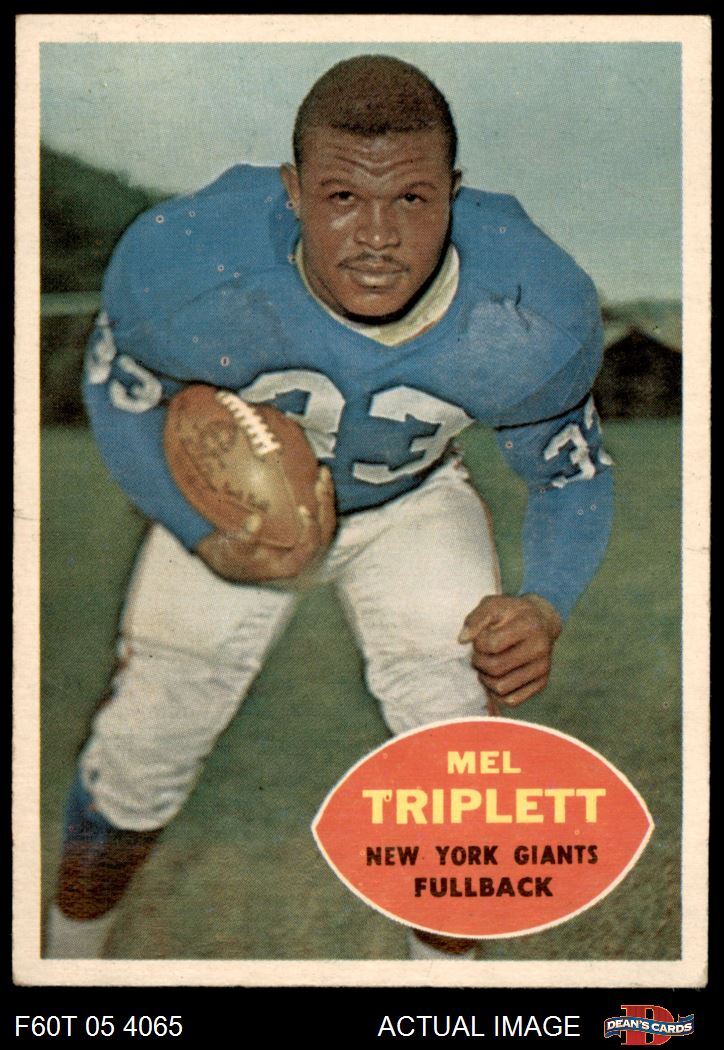 1960 Topps #73 Mel Triplett Giants-FB Toledo 4.5 - VG/EX+ | eBay